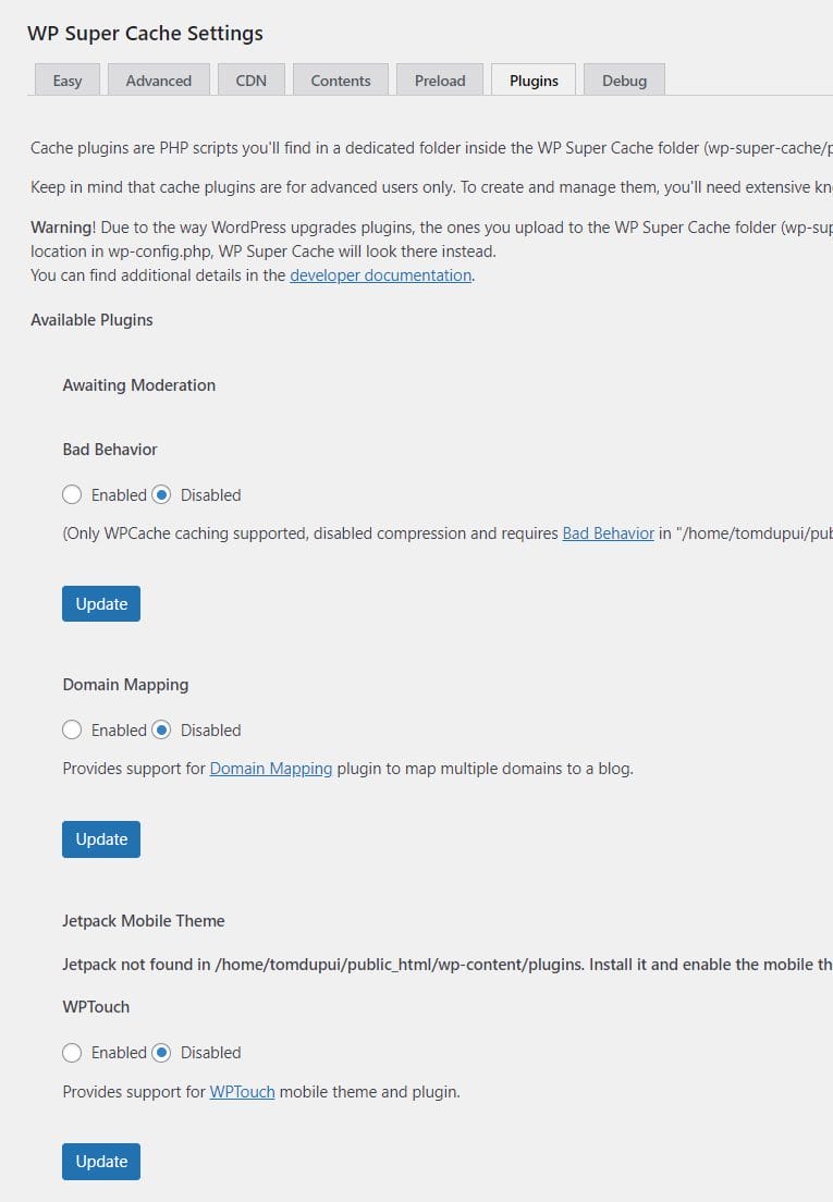 QS • Hướng dẫn sử dụng plugin WP Super Cache - hàng miễn phí nhưng chất ...